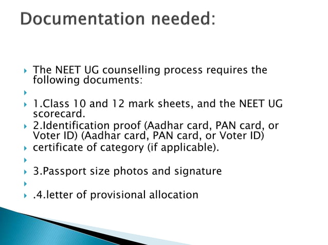 NEET UG COUNSELLING | PPTX