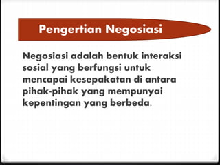 Ppt negosiasi | PPTX