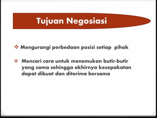 Ppt negosiasi | PPTX