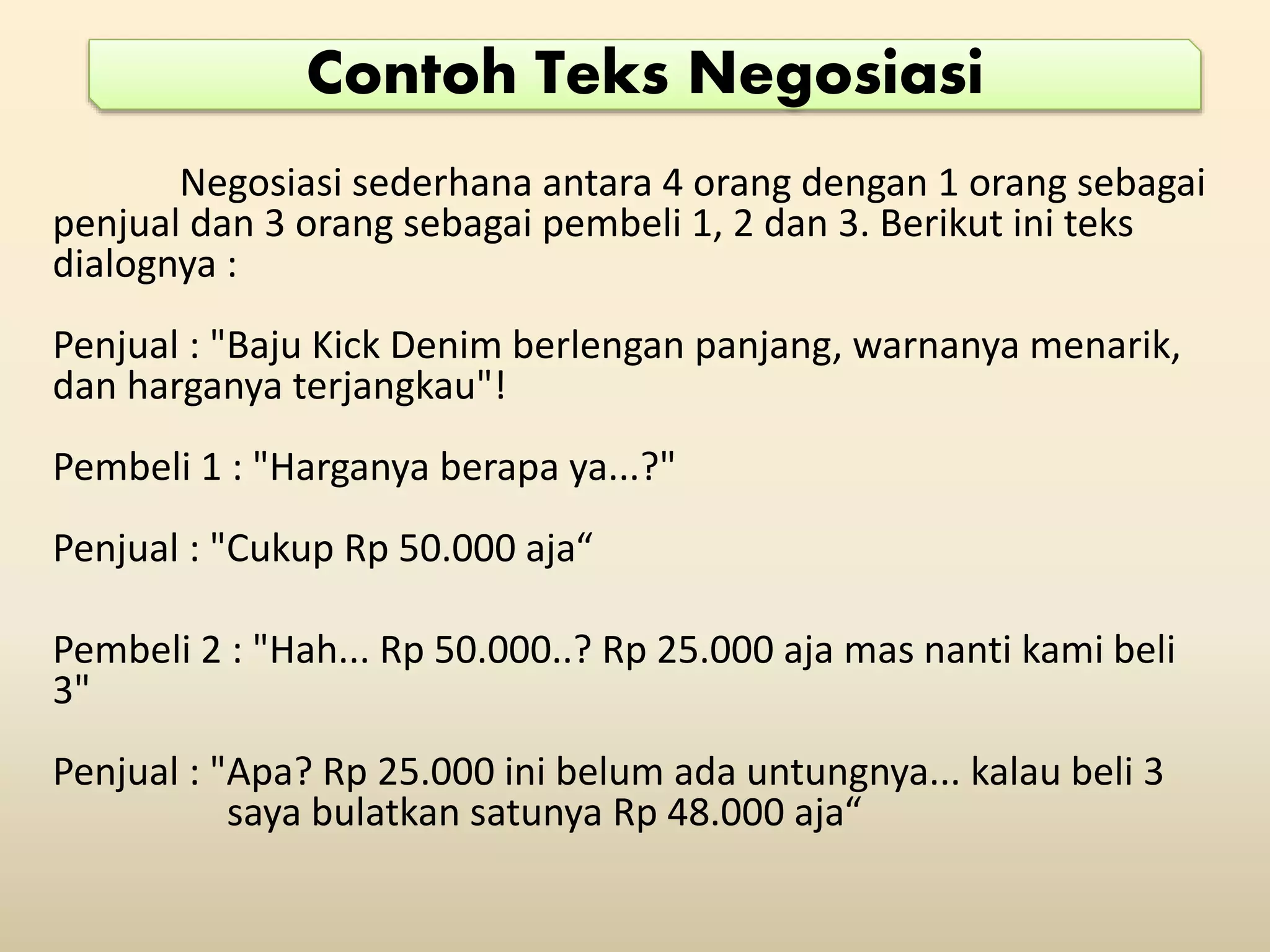 Ppt negosiasi | PPTX