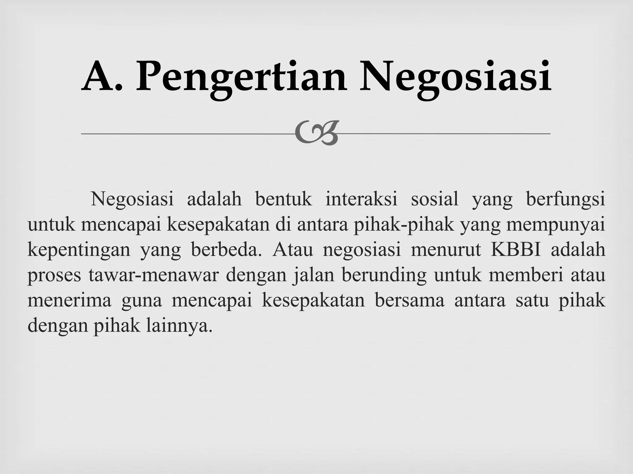 Ppt negosiasi | PPTX