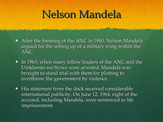 Ppt Nelson Mandela | PPT | Politics