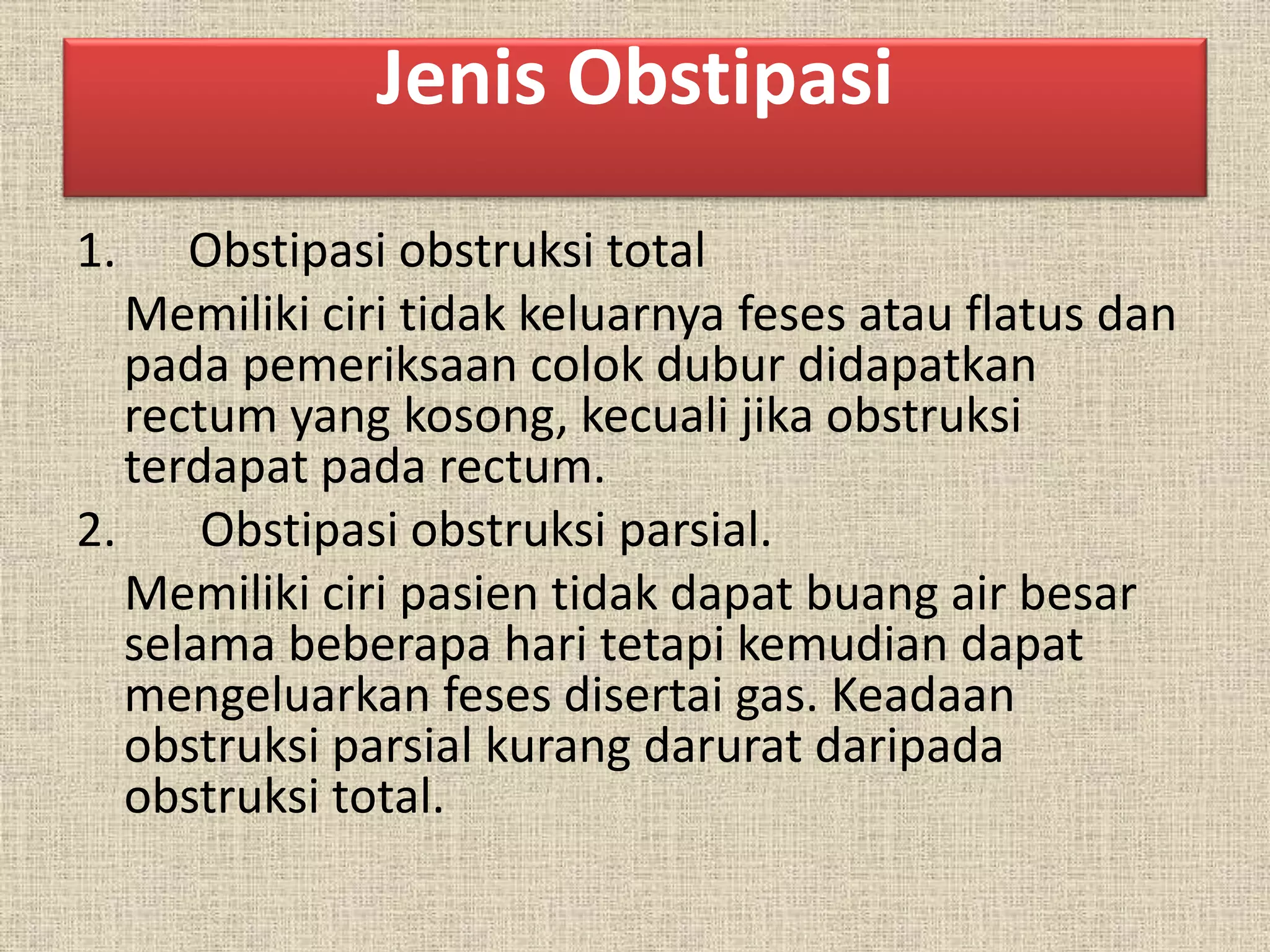 Ppt neontus tentang obstipasi | PPTX