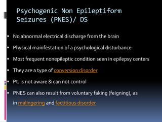 non epileptiform seizures | PPTX