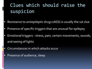 non epileptiform seizures | PPTX