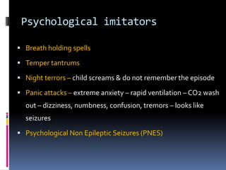 non epileptiform seizures | PPTX