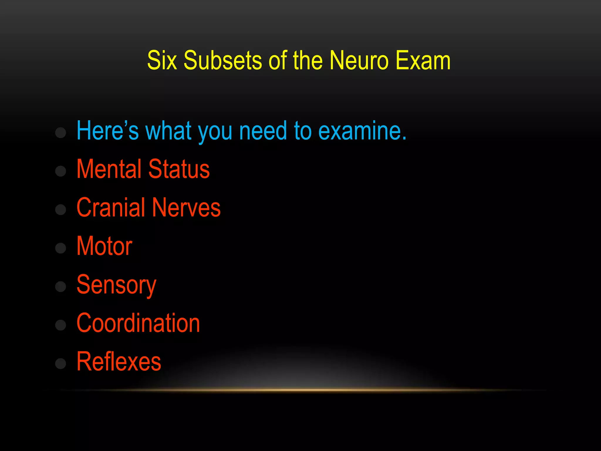 neurological examination ppt | PPTX
