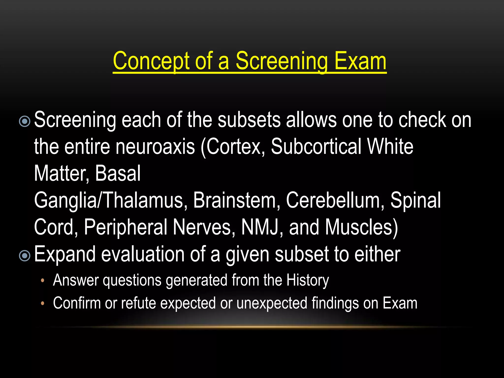 neurological examination ppt | PPTX