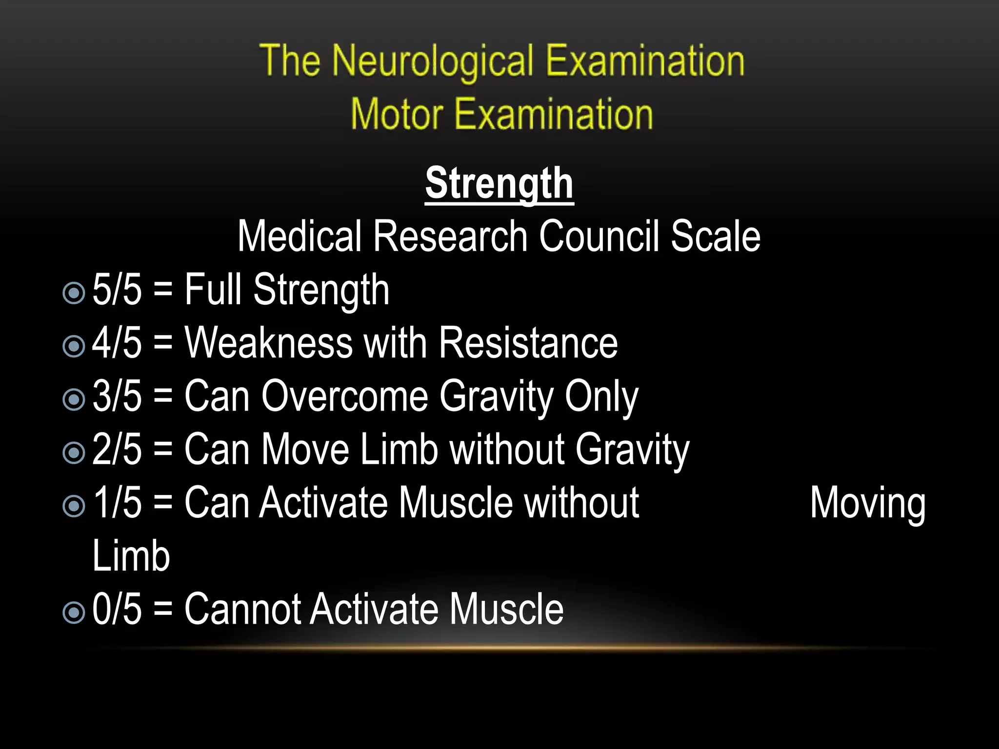 neurological examination ppt | PPTX