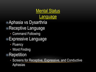 neurological examination ppt | PPTX