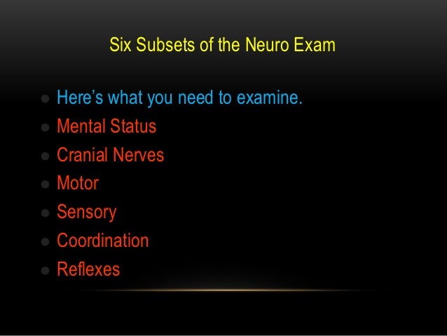 neurological examination ppt
