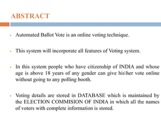 Automated ballot Vote.ppt
