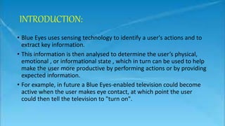 BLUE EYES TECHNOLOGY | PPTX