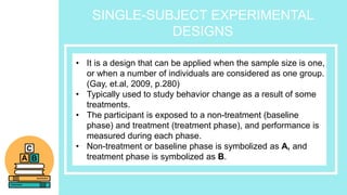 Single-subject Experimental Research | PPTX