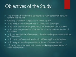 A STUDY ON CHOCOLATE BRANDS WITH SPECIAL REFERENCE TO CADBURY | PPTX