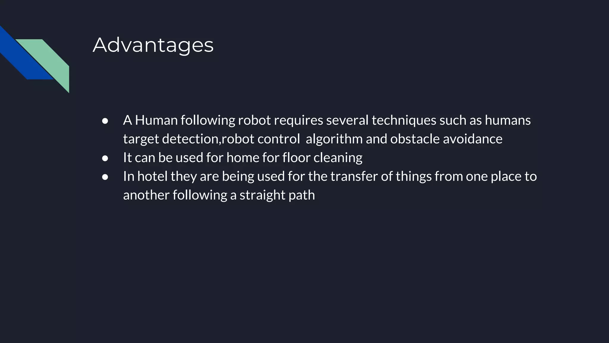 HUMAN FOLLOWING ROBOT | PPTX
