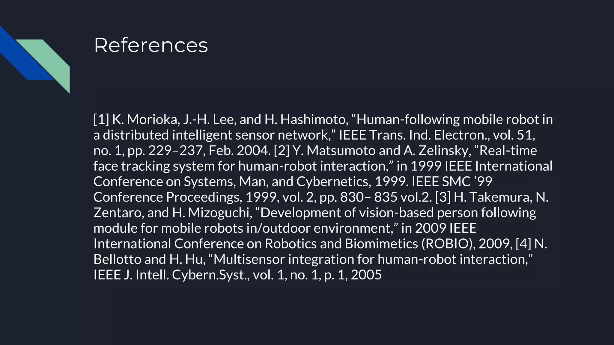 HUMAN FOLLOWING ROBOT | PPTX