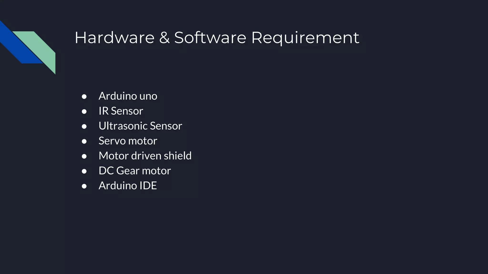 HUMAN FOLLOWING ROBOT | PPTX