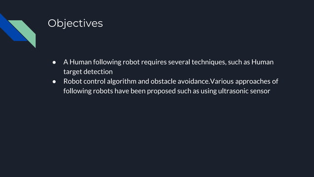 HUMAN FOLLOWING ROBOT | PPTX