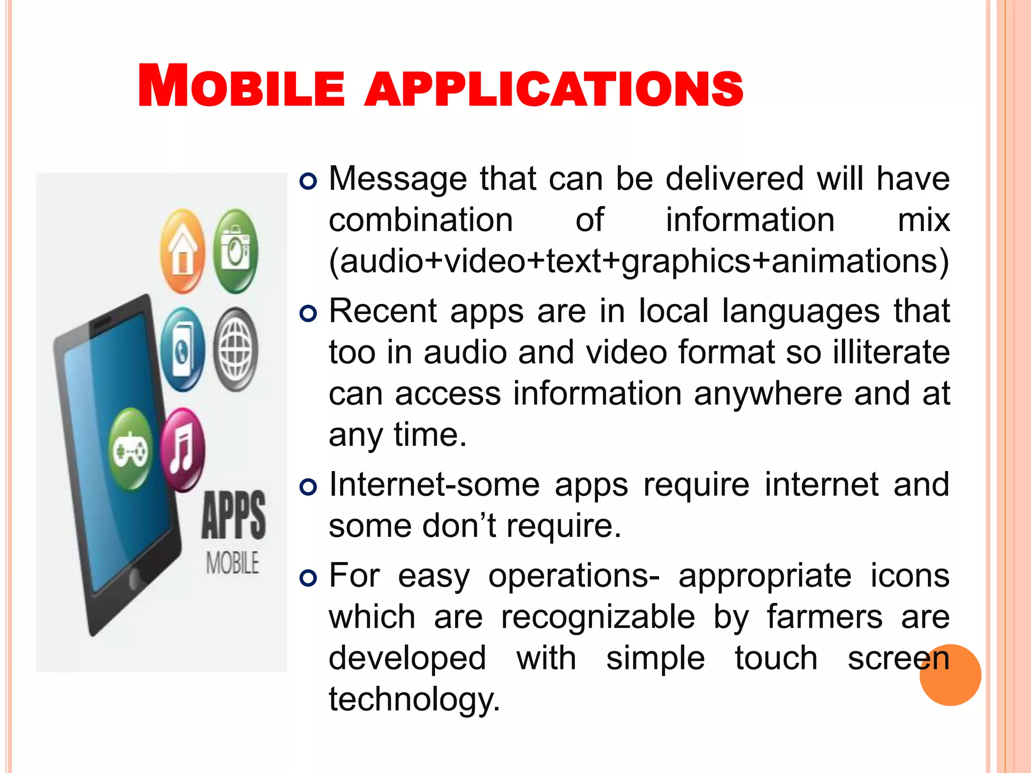 Mobile apps in Agriculture | PPTX