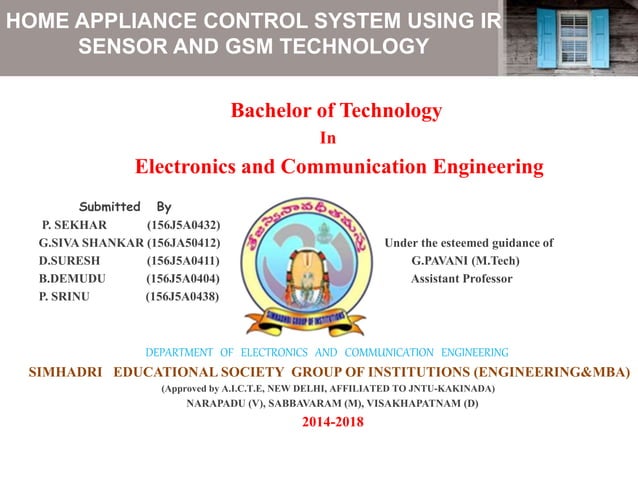 HOME APPLIANCE CONTROL SYSTEM USING GSM TECHNOLOGY | PPT