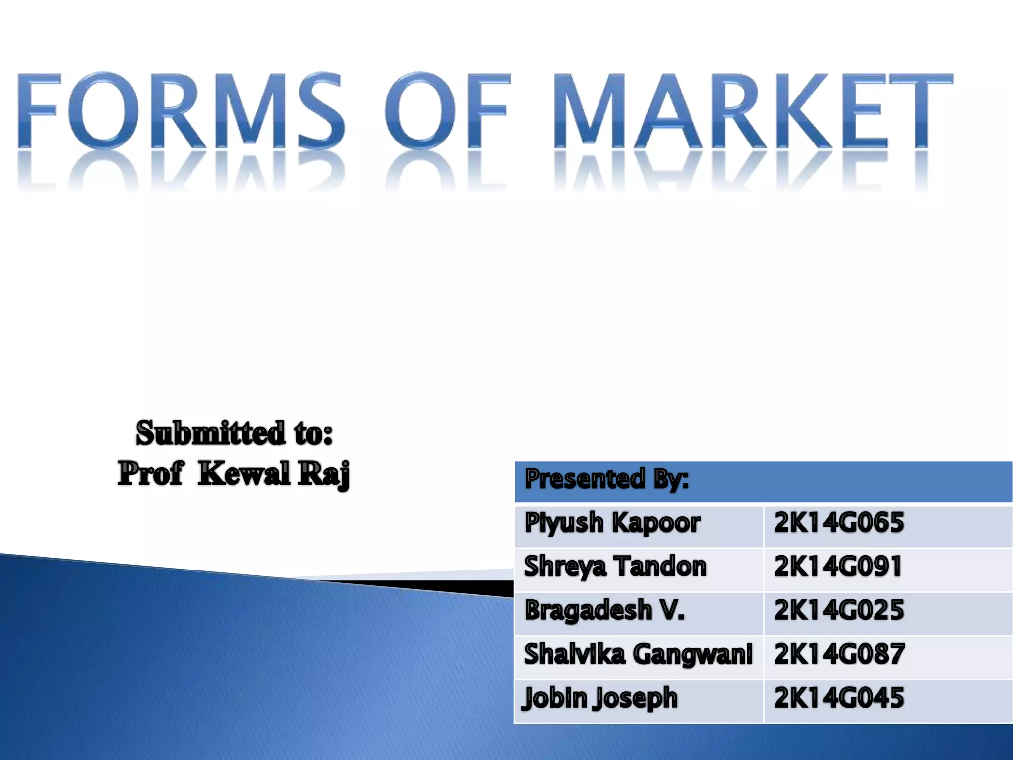 Forms of markets | PPTX