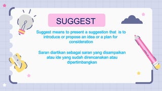 PPT about offer and suggestion to students | PPTX