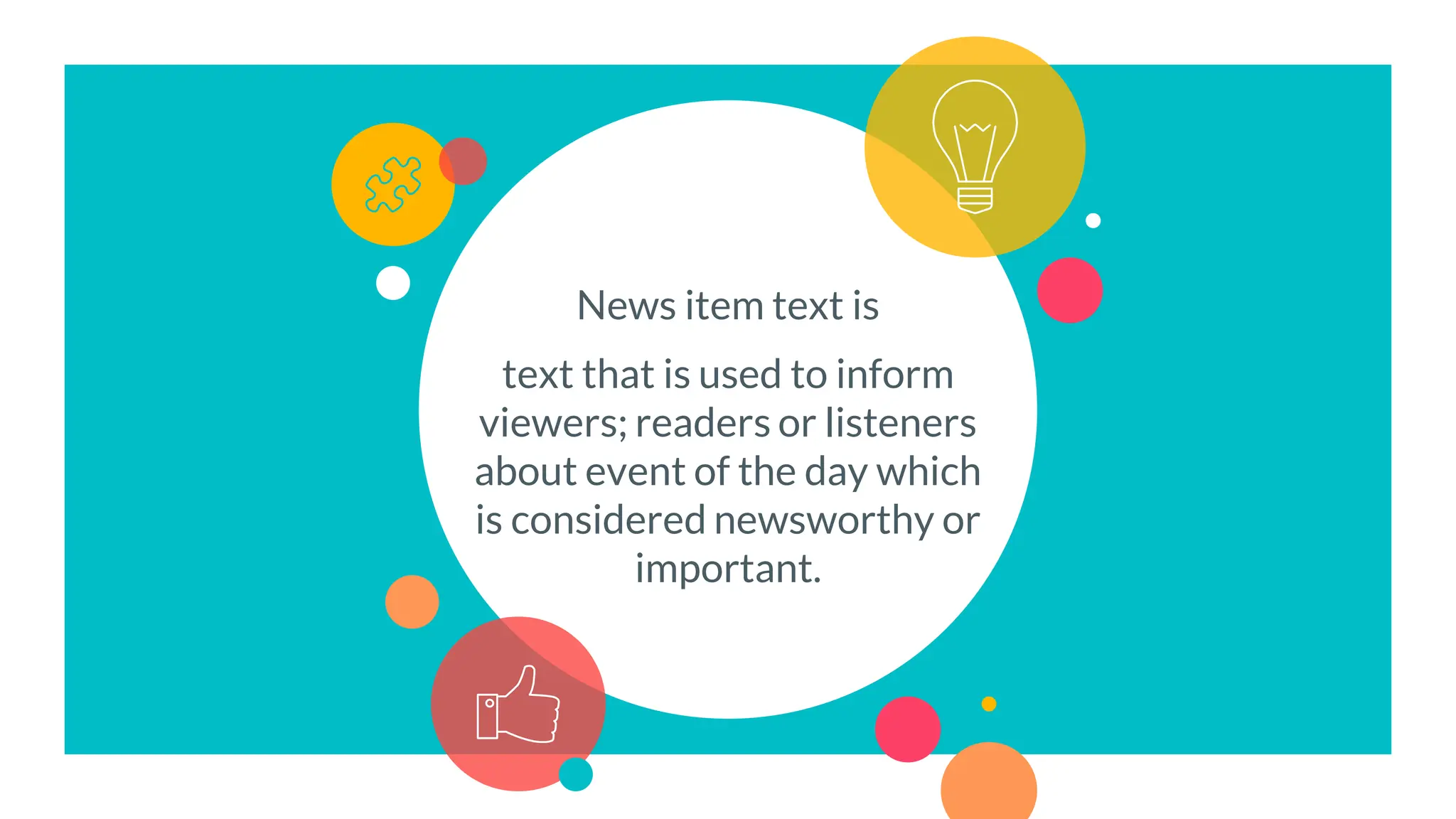 News Item definition, example of the text and exercise | PPTX
