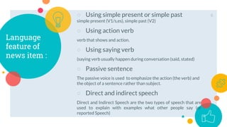 News Item definition, example of the text and exercise | PPTX
