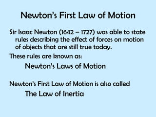 Newtons First Law