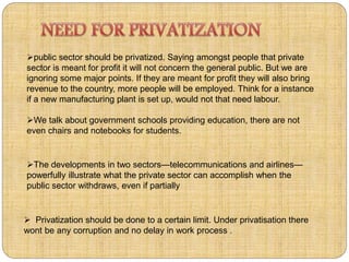 Need for privatisation of public sector undertakings | PPT