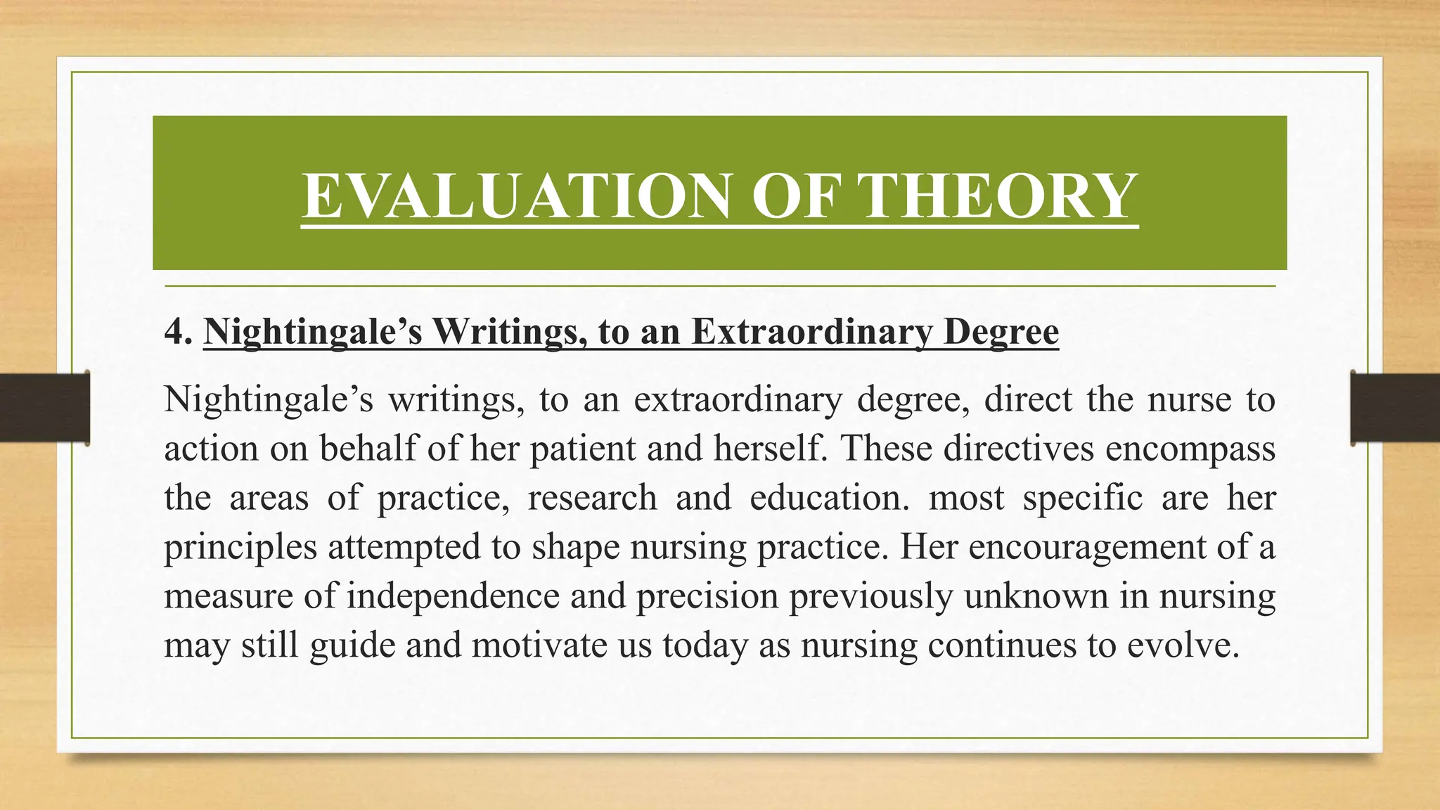 PPT NIGHTINGALE THEORY AND IT’S APPLICATION final.pptx
