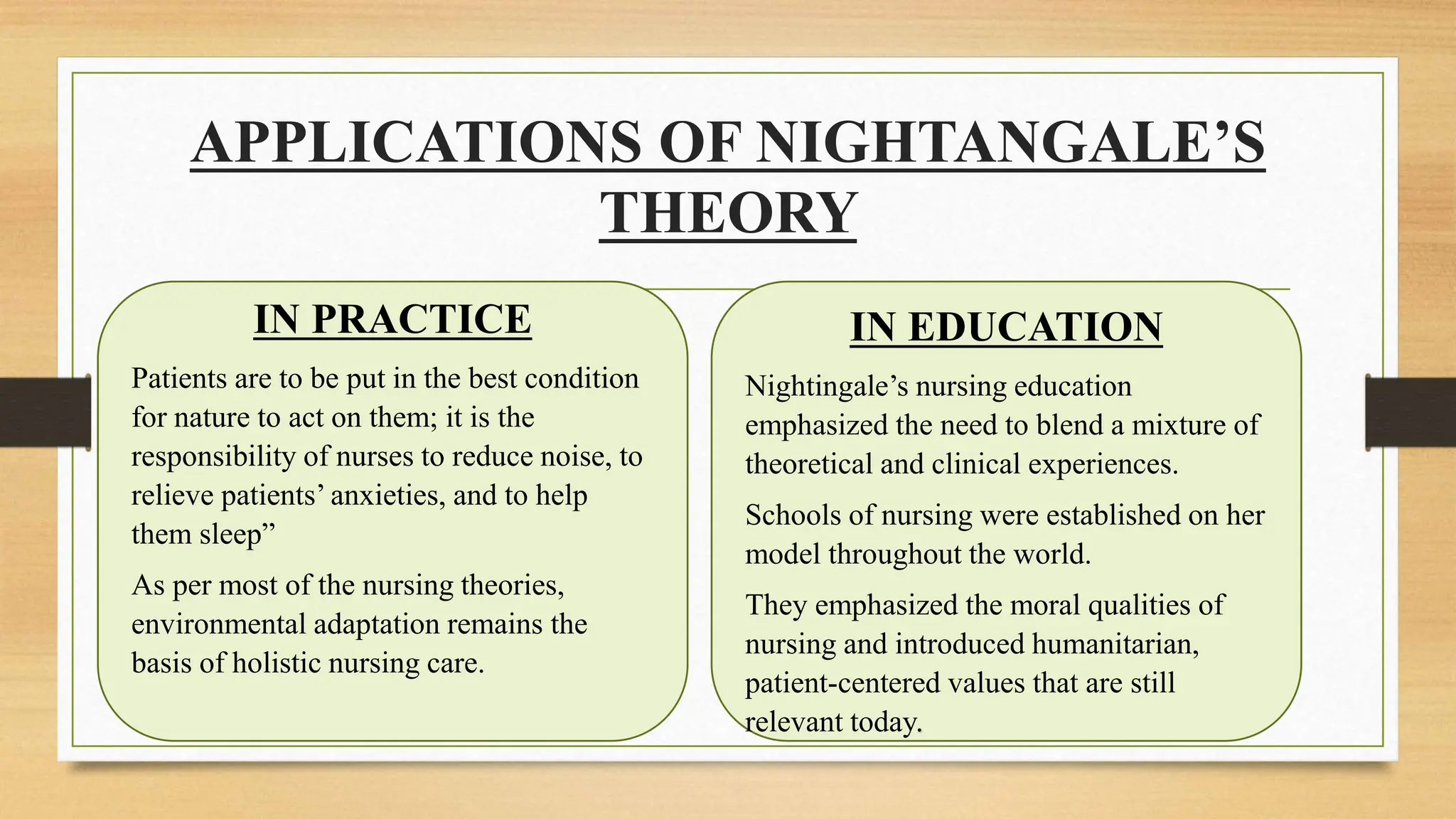 PPT NIGHTINGALE THEORY AND IT’S APPLICATION final.pptx
