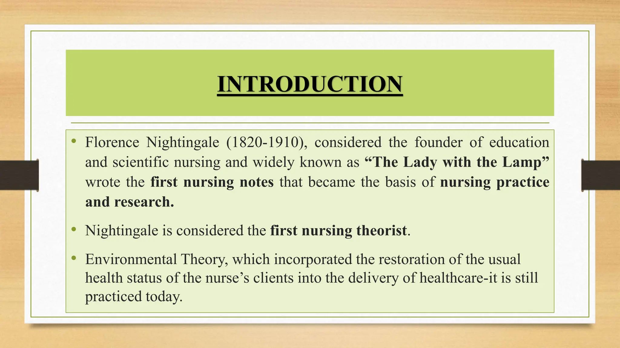 PPT NIGHTINGALE THEORY AND IT’S APPLICATION final.pptx