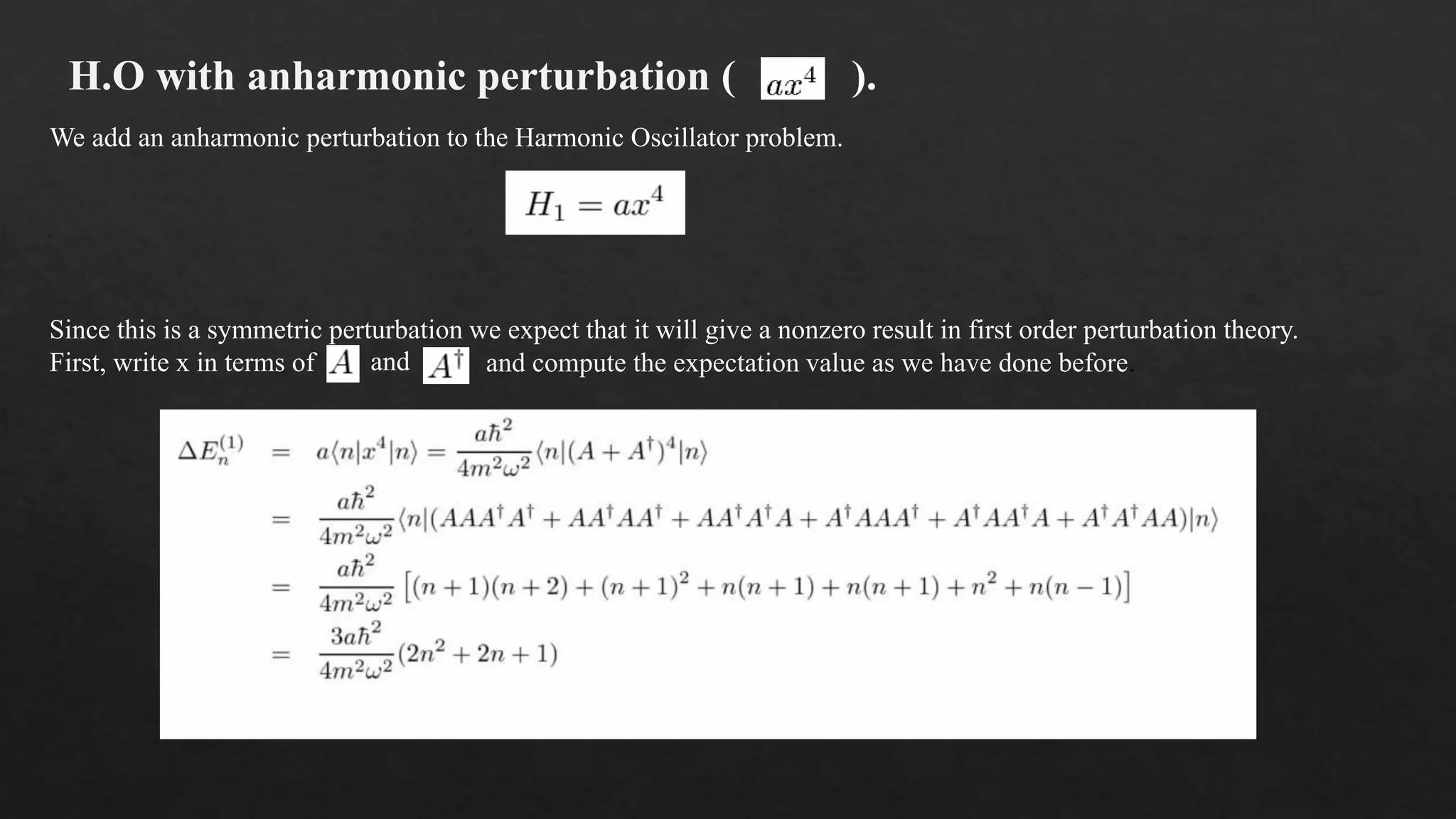 Perturbation Theory Problem Pptx