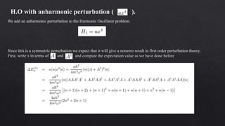 Perturbation theory problem.pptx | Physics | Science
