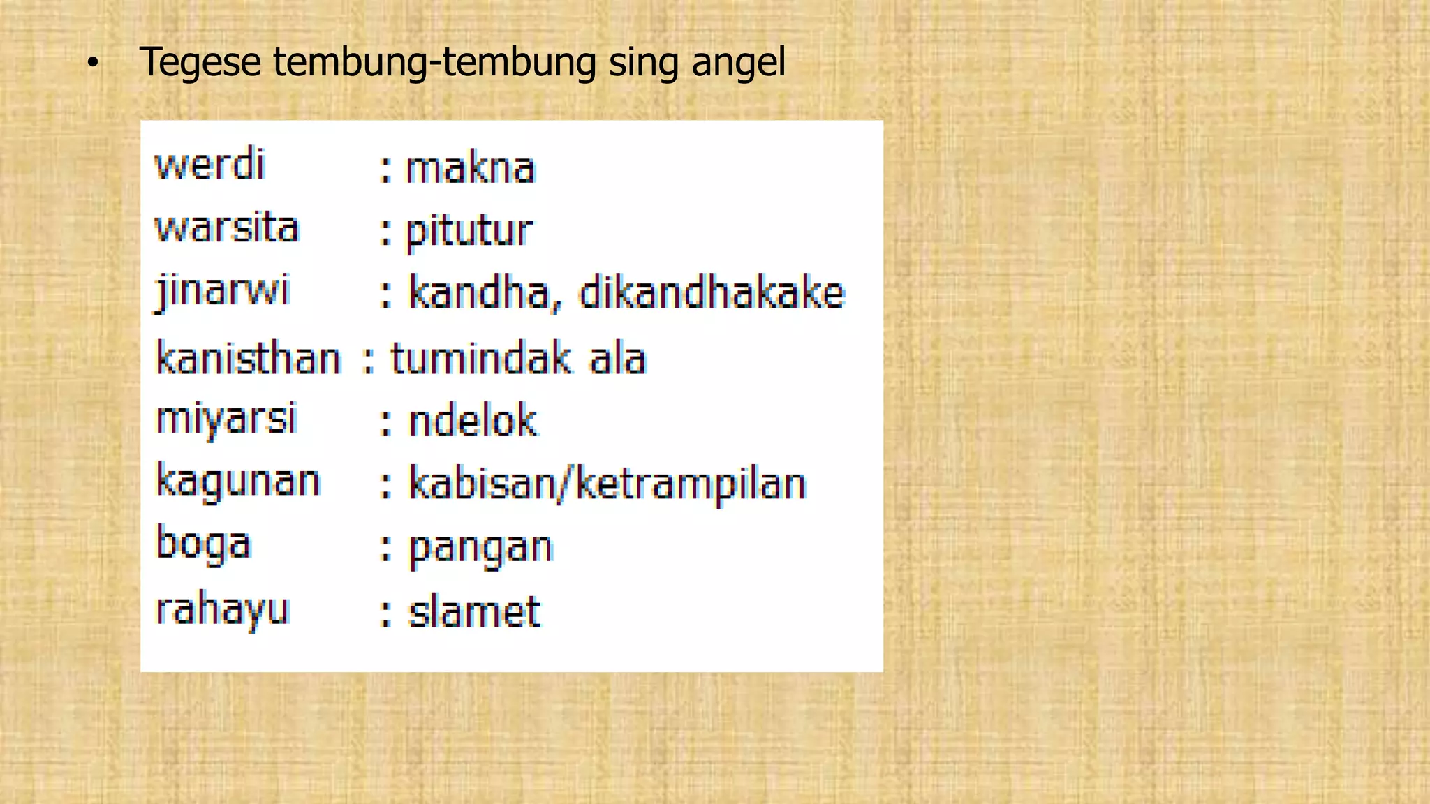 Ppt nintingi isi tembang macapat dhandhanggula | PPTX