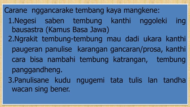 Ppt nintingi isi tembang macapat dhandhanggula | PPTX