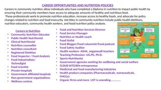 ROLE OF FOOD AND NUTRITION POLICIES IN BUILDING CAREER OPPORTUNITIES | PPTX