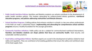 ROLE OF FOOD AND NUTRITION POLICIES IN BUILDING CAREER OPPORTUNITIES | PPTX