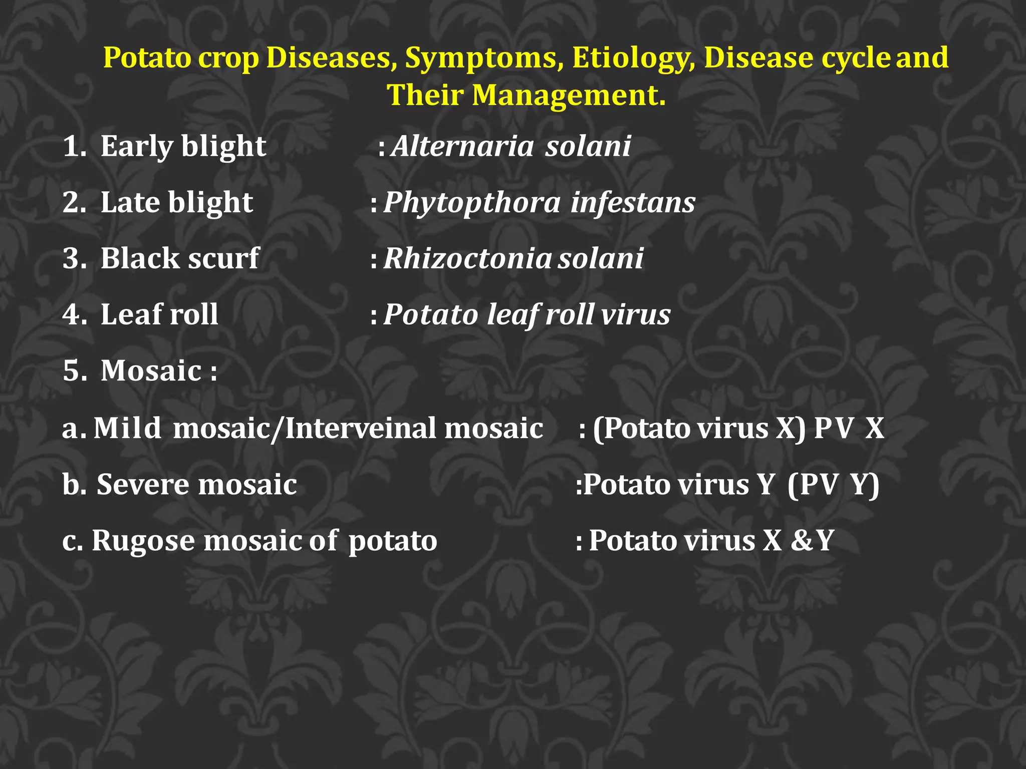 Diseases of Potato | PPTX