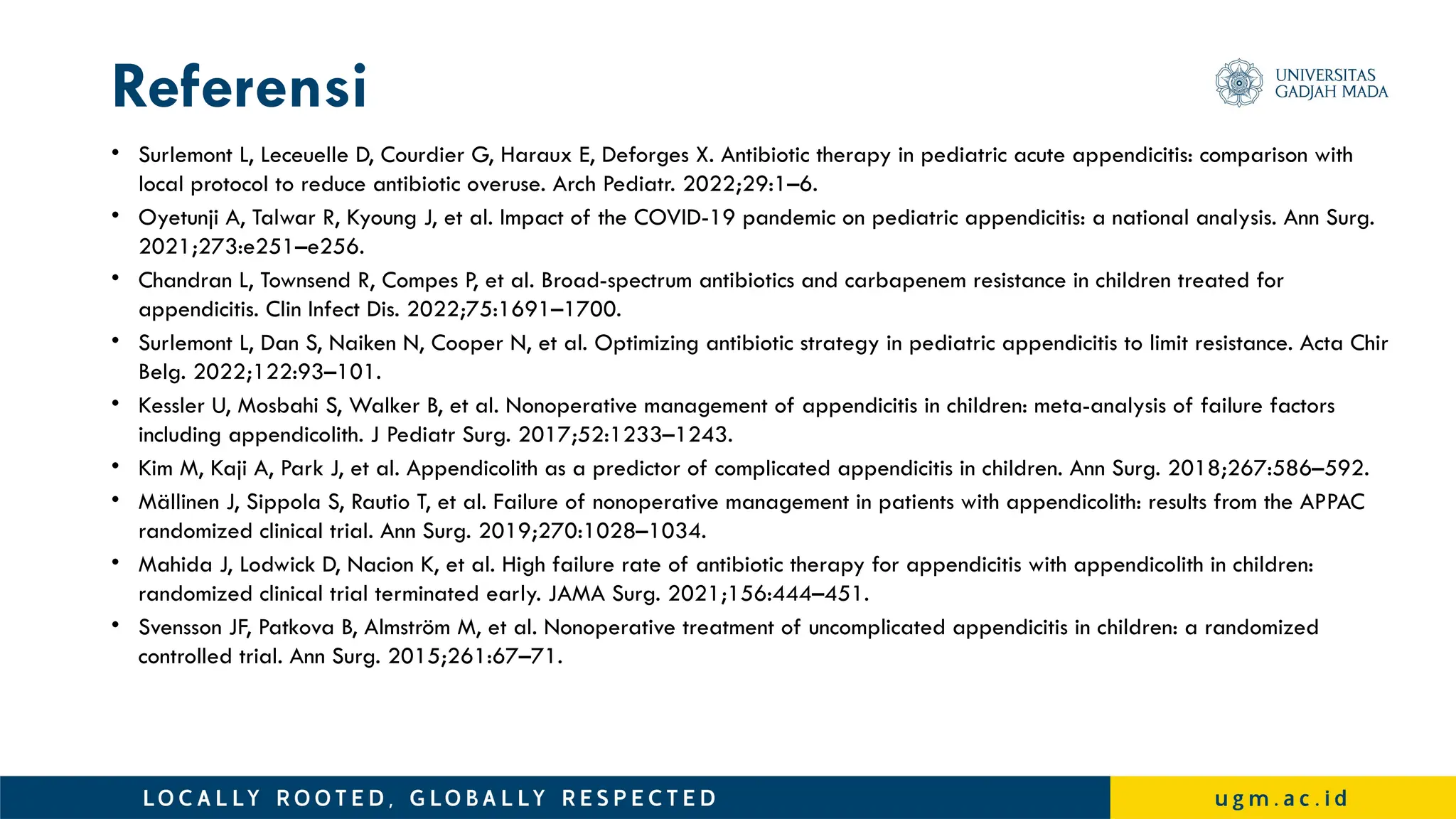 [PPT] Non‑operative management of uncomplicated appendicitis in children, why not? A meta ...