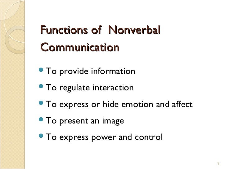 Ppt non verbal communication