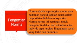PPT NORMA DALAM MASYARAKAT.pdf PEMBELAJARAN | PDF