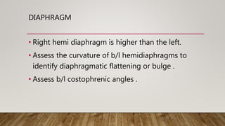 Normal chest X ray radiography interpretation | PPTX