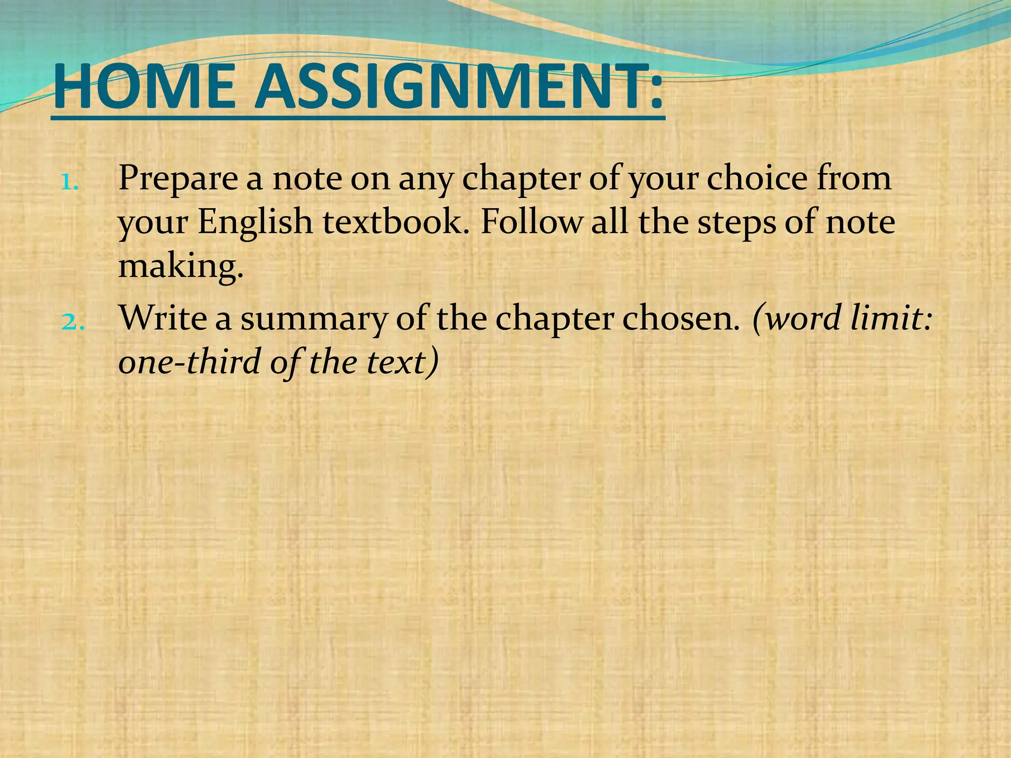 PPT NOTE MAKING for class students india | PPT