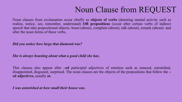Ppt noun clause | PPTX | Chemistry | Science