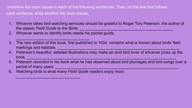 Ppt noun clause | PPTX | Chemistry | Science