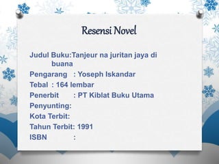 Resensi Novel Sunda | PPTX