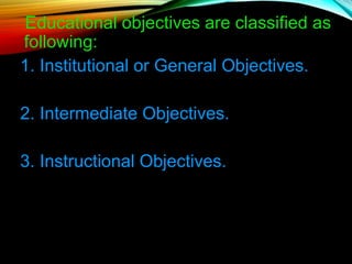 Ppt nsg educational objectives | PPTX